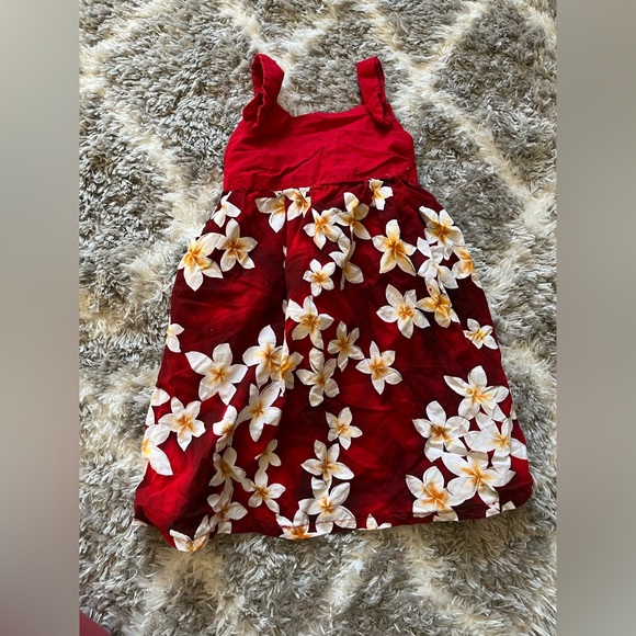 Dresses | 4t Toddler Girls Red And Yellow Floral Dress | Poshmark